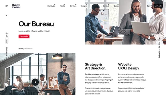 Ohio - Creative Portfolio and Agency WordPress Theme