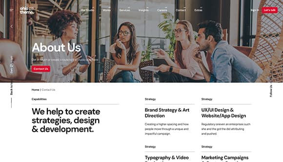 Ohio - Creative Portfolio and Agency WordPress Theme